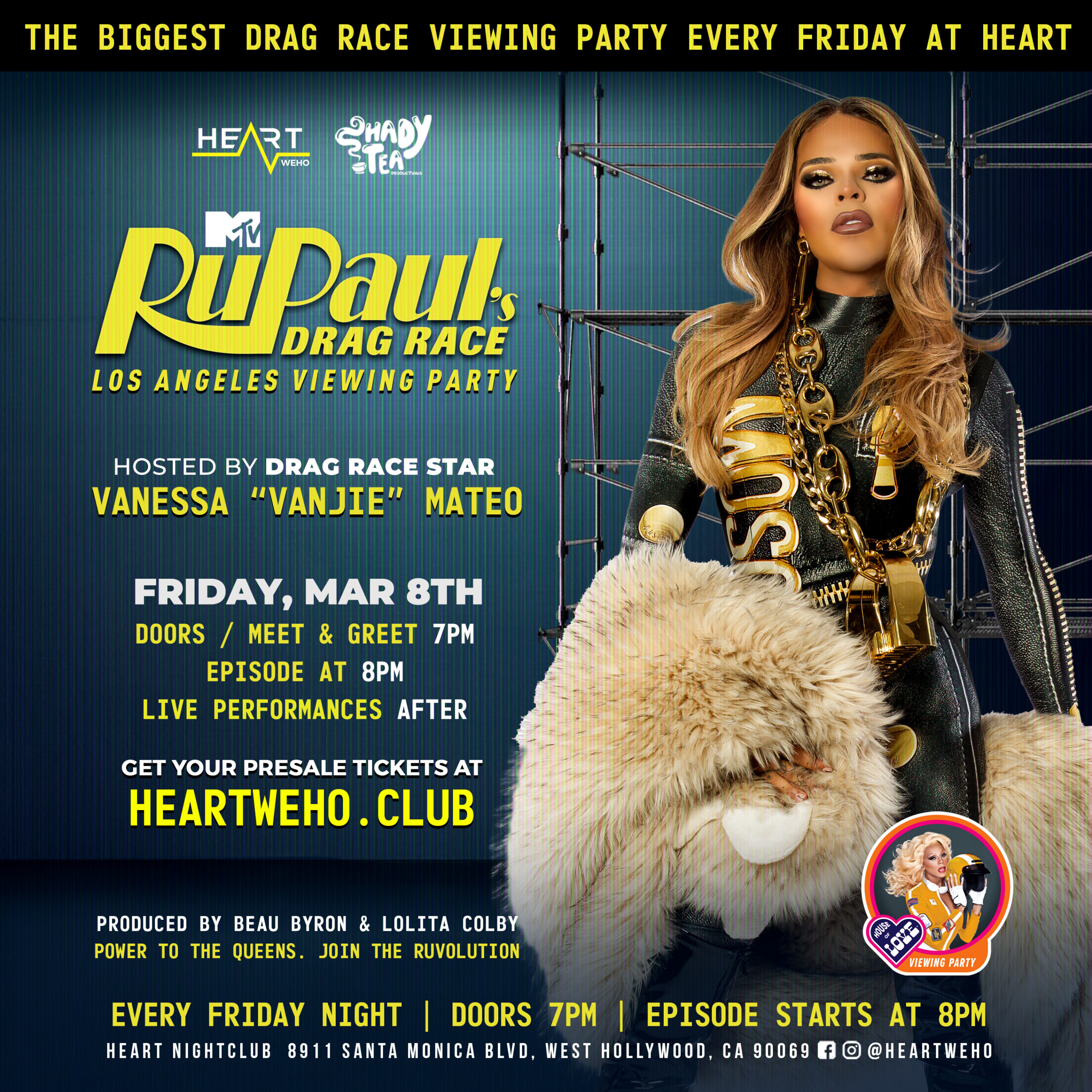 VANGIE – Drag Race Viewing Party - Heart Weho